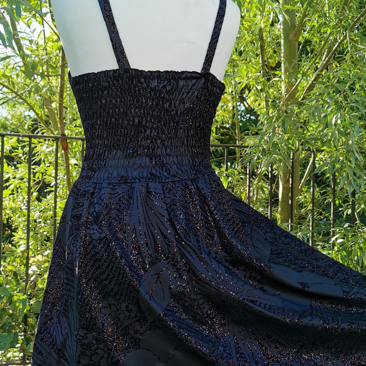 Vintage 1980s Black glitter ra-ra party dress.... - Depop