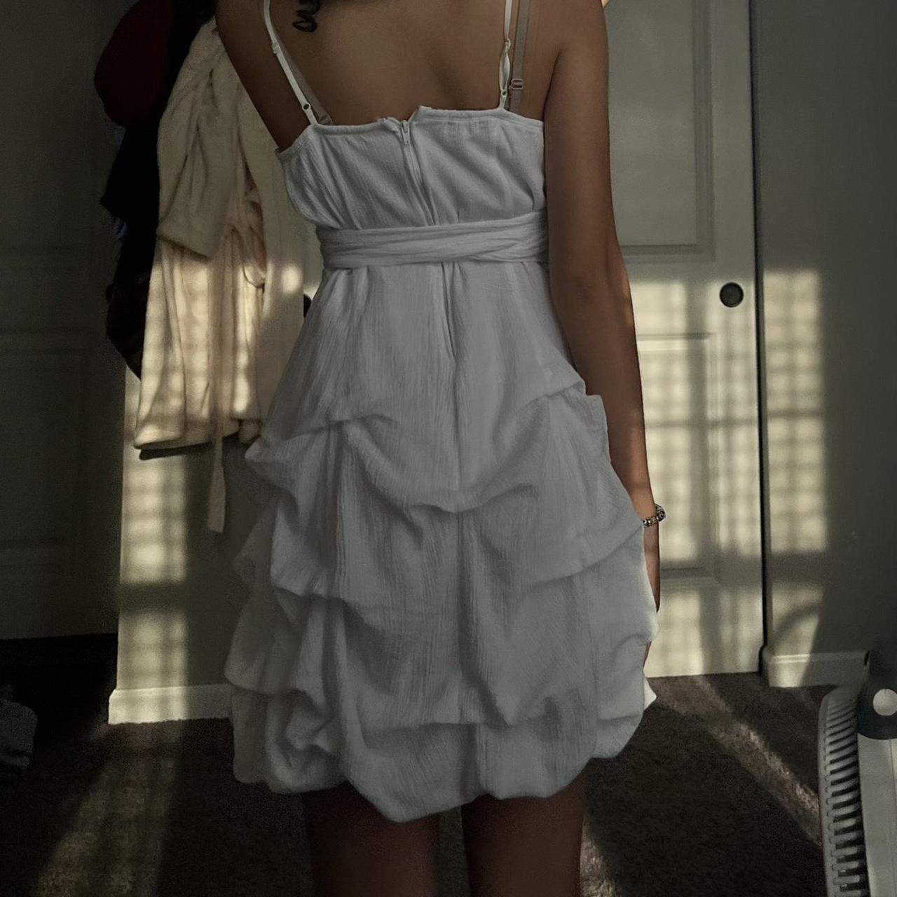 Ruby Rox Women's White Dress | Depop