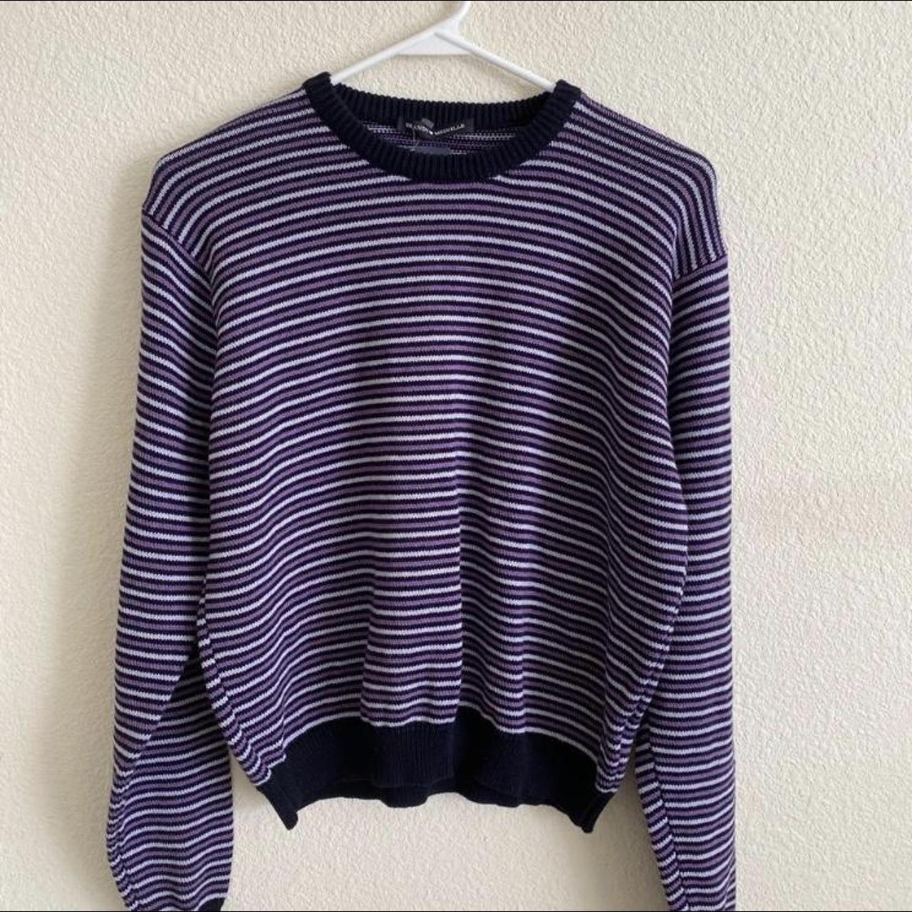 Brandy Melville Women's Purple and Navy Jumper | Depop