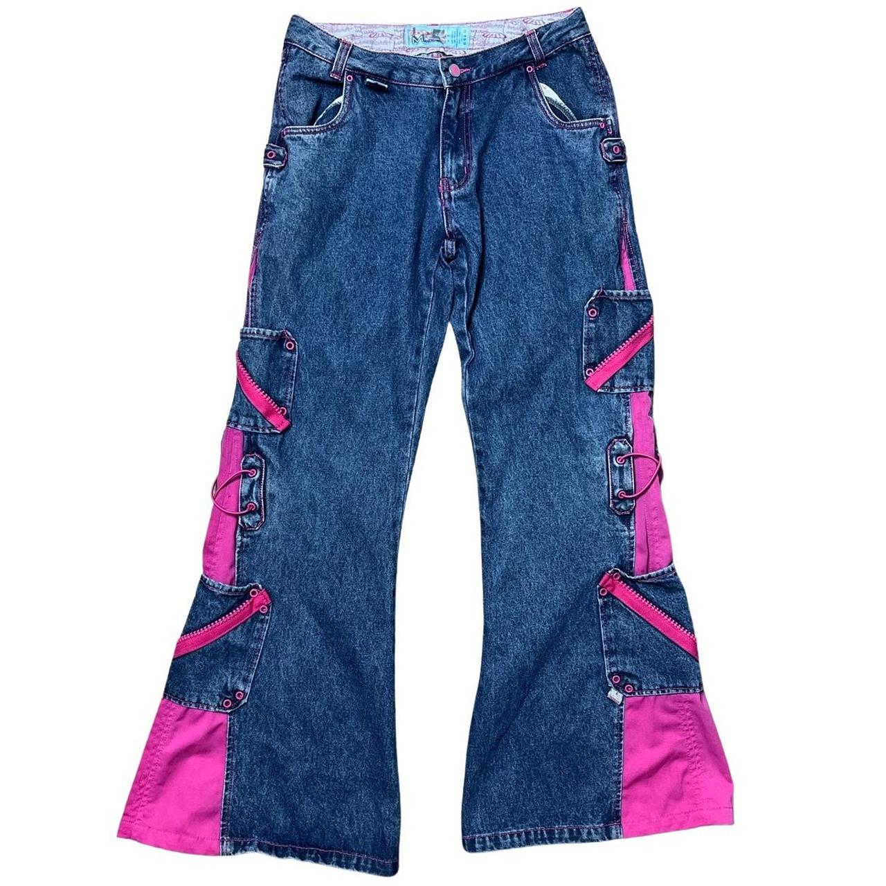 Vintage womens flare rave jeans SUPER RARE VINTAGE... - Depop