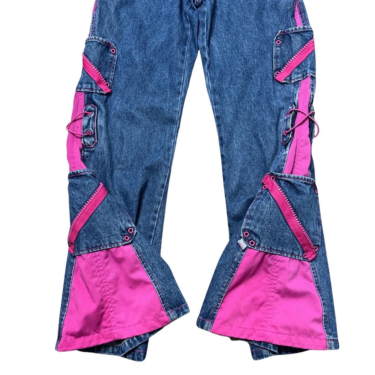 Vintage womens flare rave jeans SUPER RARE VINTAGE... - Depop