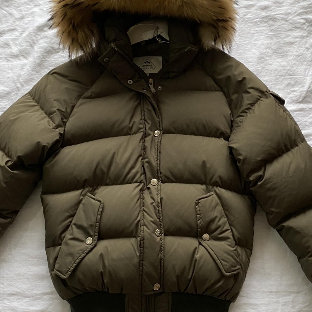 Khaki pyrenex bomber Has been worn before but still... - Depop