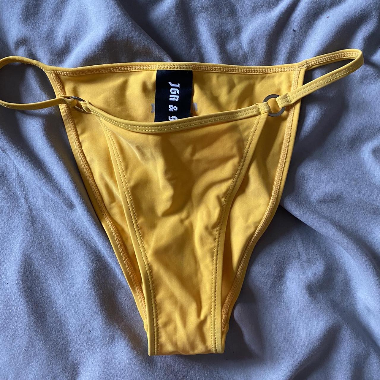 Jagger & Stone yellow string bikini bottoms Only... - Depop