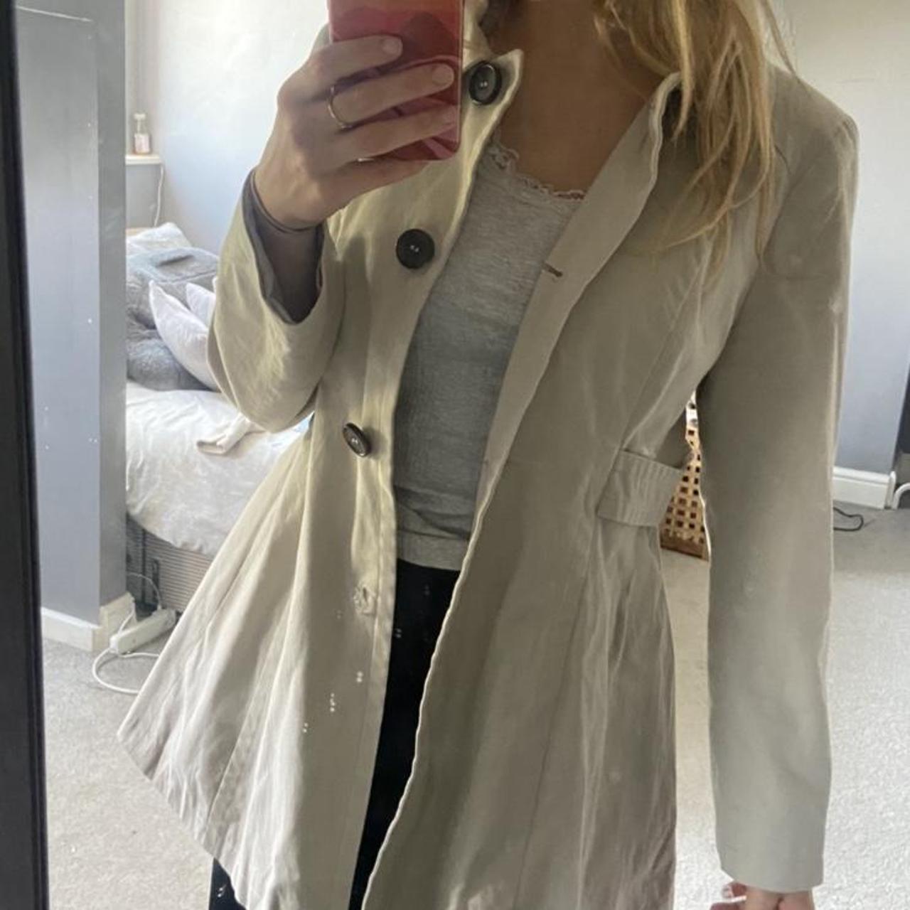 Vintage Oasis stone trench coat Amazing condition,... - Depop