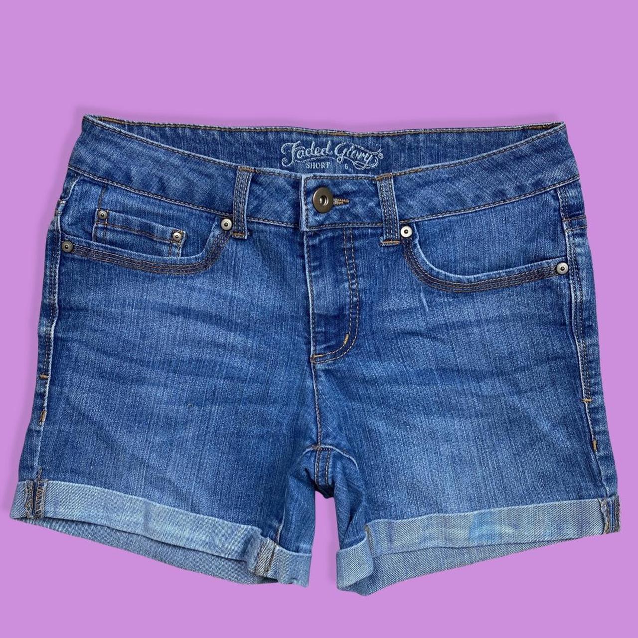 Medium Wash Denim Shorts. Size: 6, whiskers on the... - Depop Medium Wash Denim Shorts. Size: 6, whiskers on the... - Depop
