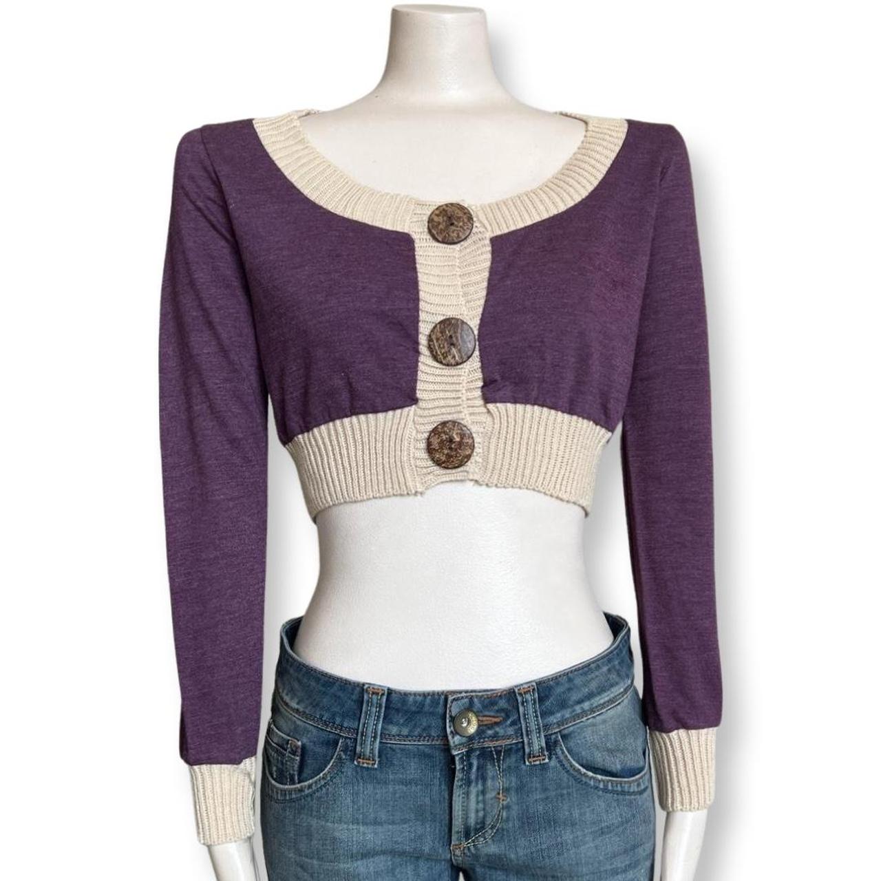 Vintage Cropped Cardigan In Excellent Conditions... - Depop