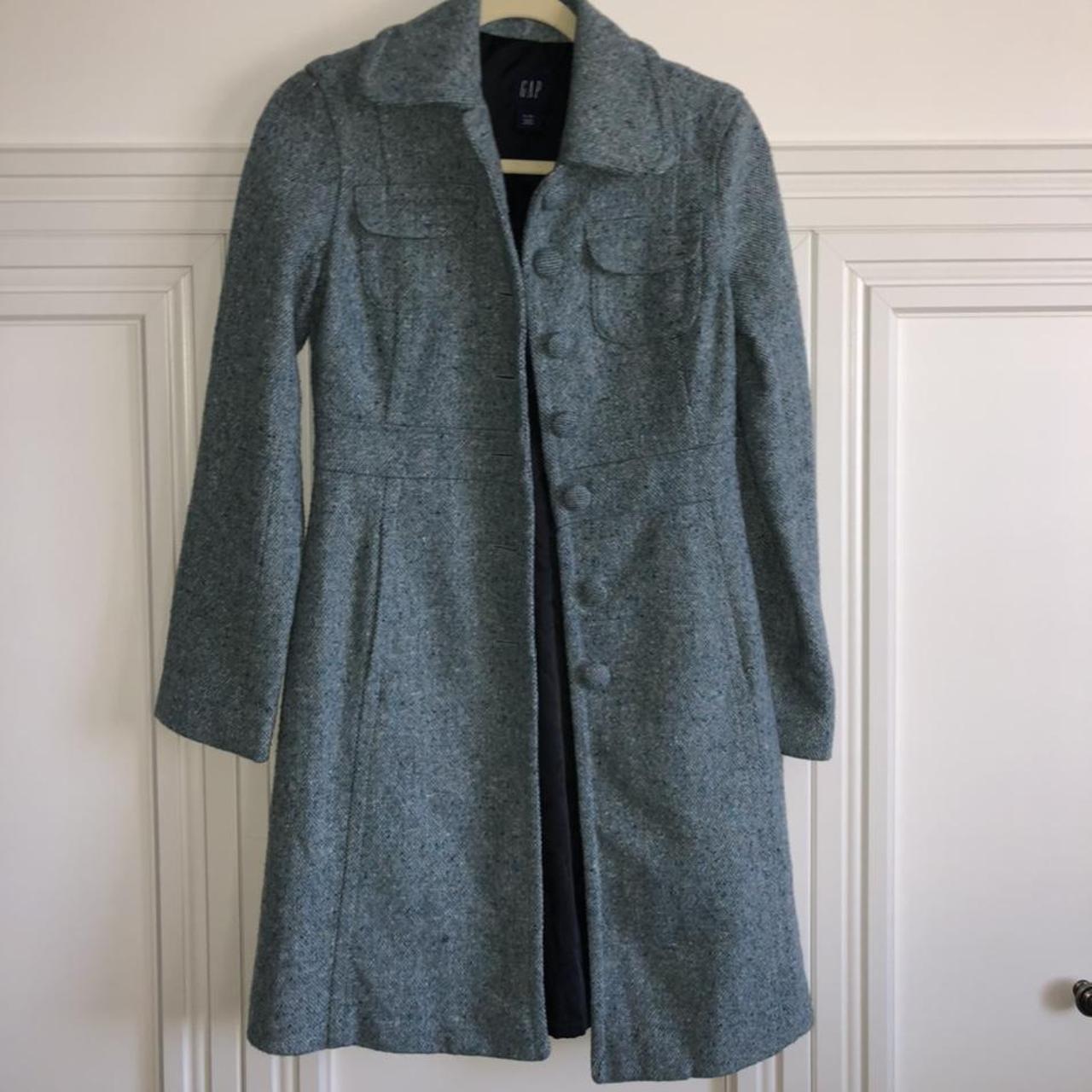 Thrifted light blue Gap coat. Super cute for the... - Depop