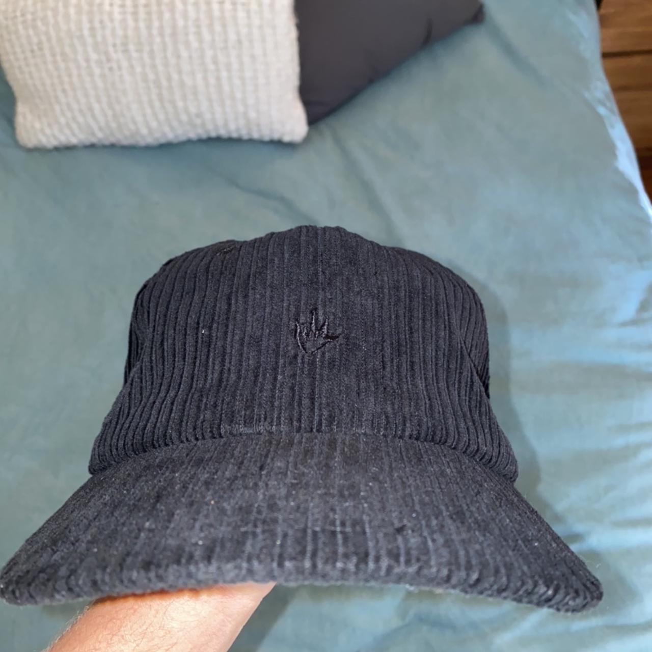 Black corduroy afends strapback cap/hat Brand new... - Depop