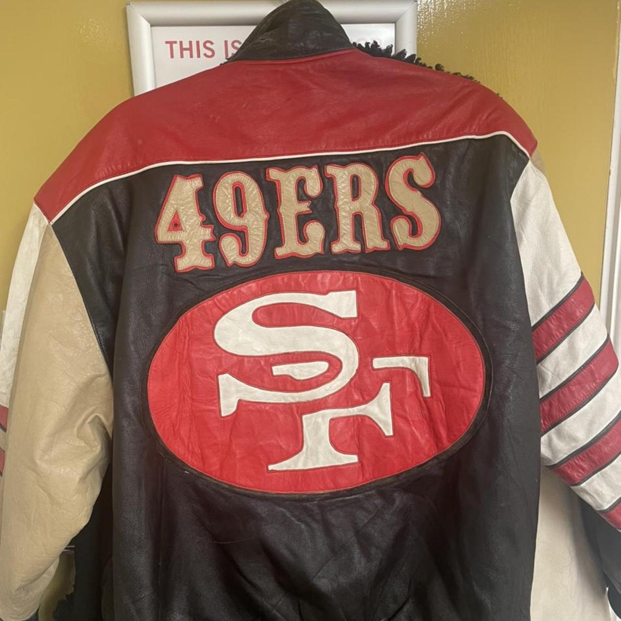 Authentic Vintage NFL leather jacket San Francisco... - Depop