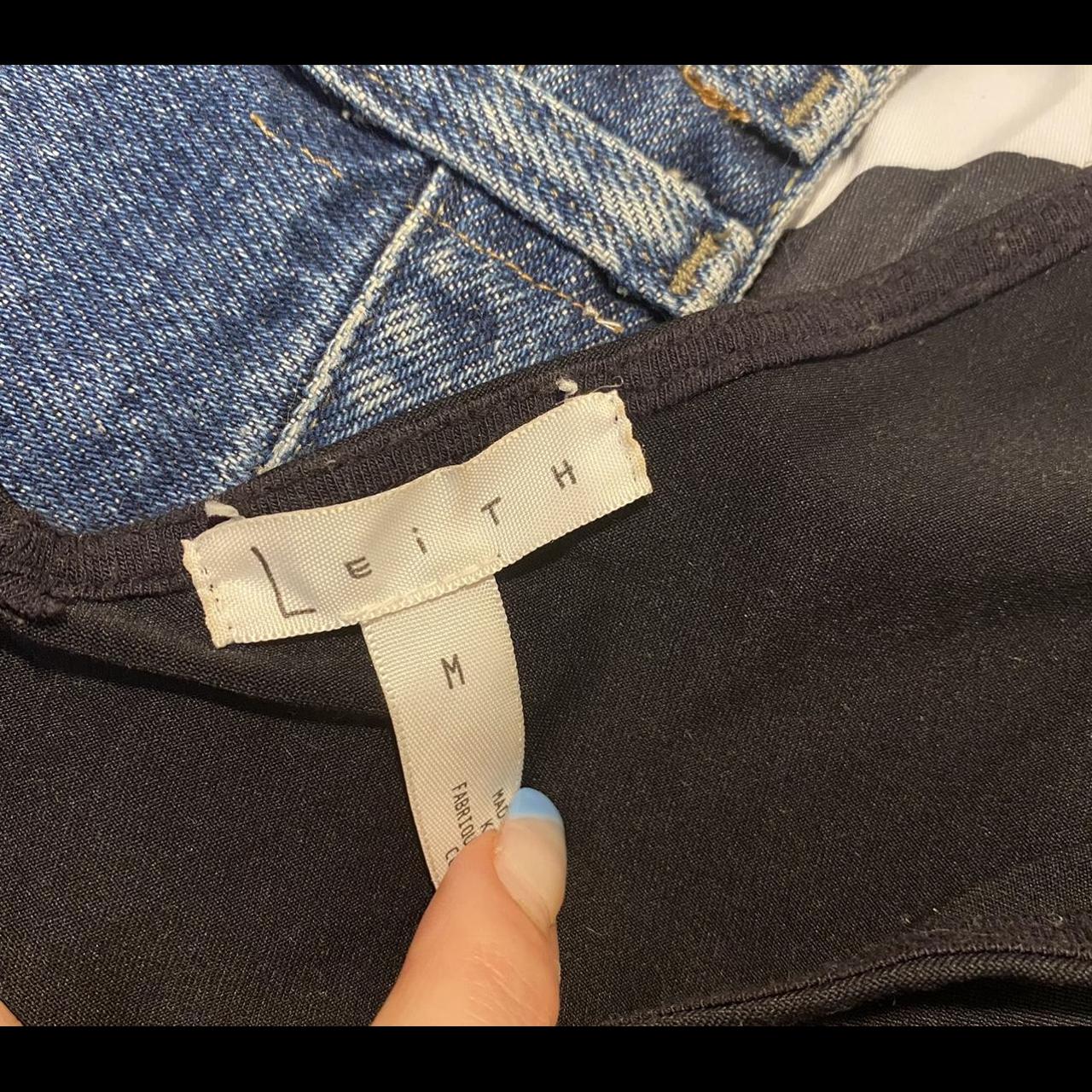 Leith Women's Black and Navy Vest | Depop