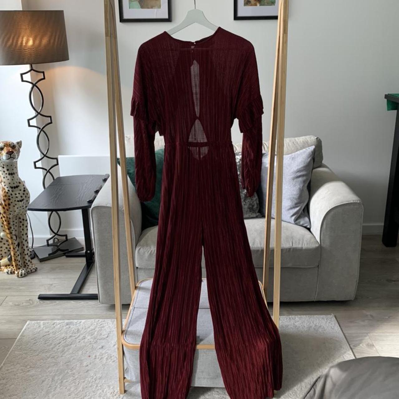 ASOS Women's Burgundy and Red Jumpsuit | Depop