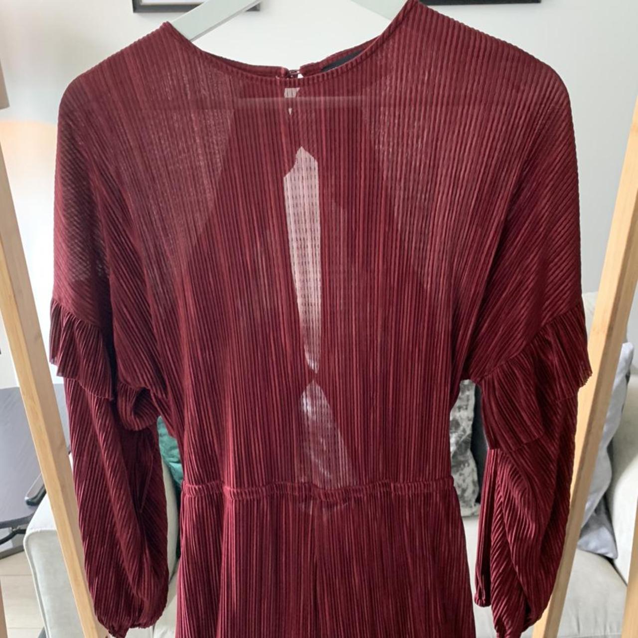 ASOS Women's Burgundy and Red Jumpsuit | Depop