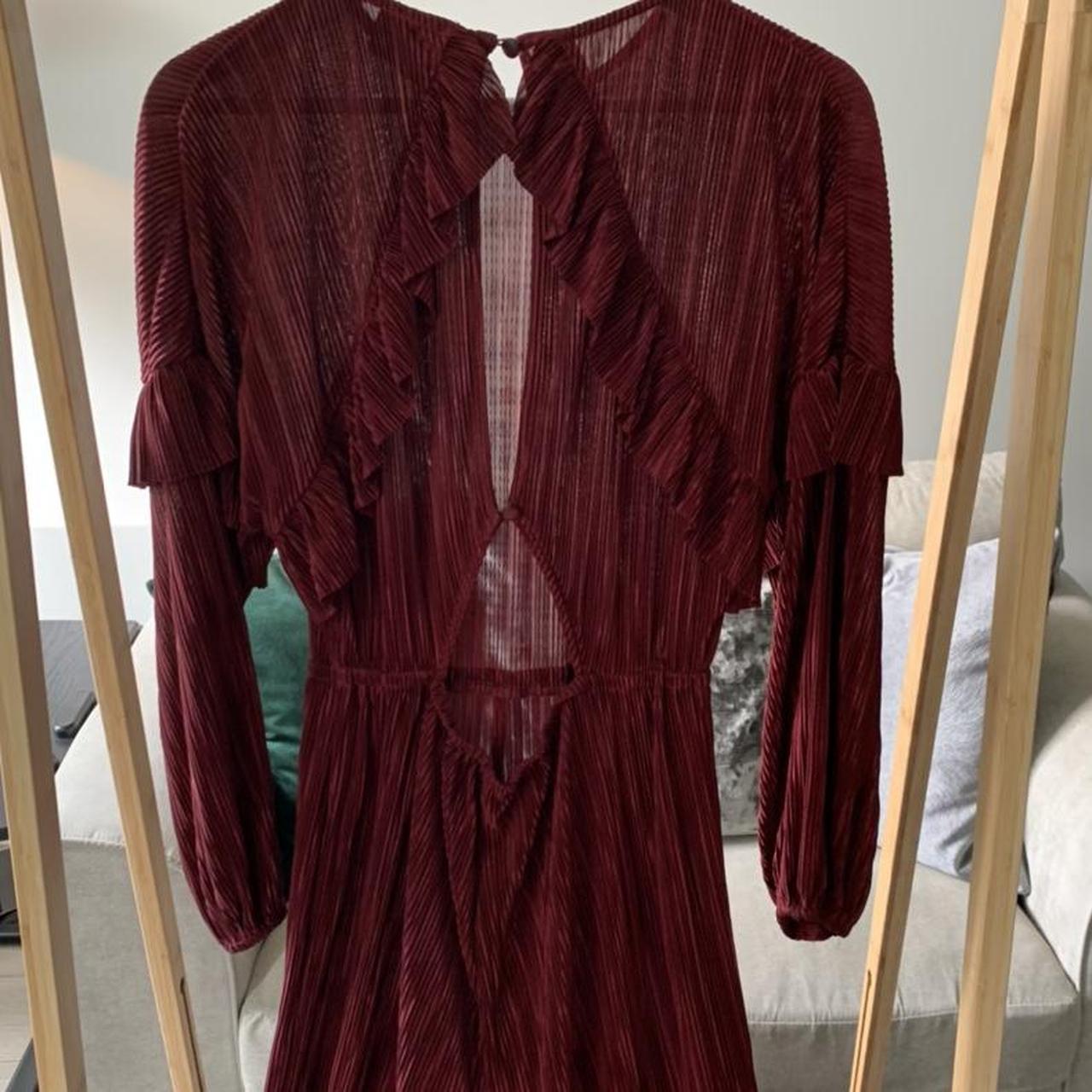 ASOS Women's Burgundy and Red Jumpsuit | Depop