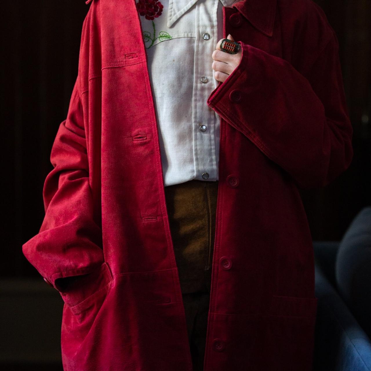 This vintage Coral Coat is an amazing statement... - Depop