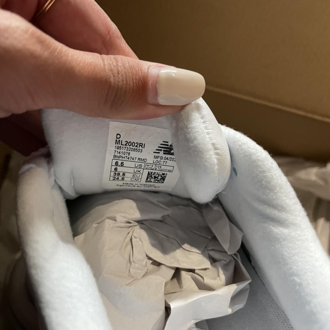 NEW New Balance 2002r’s in this pure white etched... - Depop