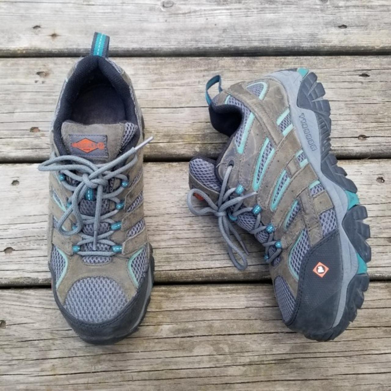 Merrell Moab Pewter Blue Vertex Vent Comp Toe Work... - Depop