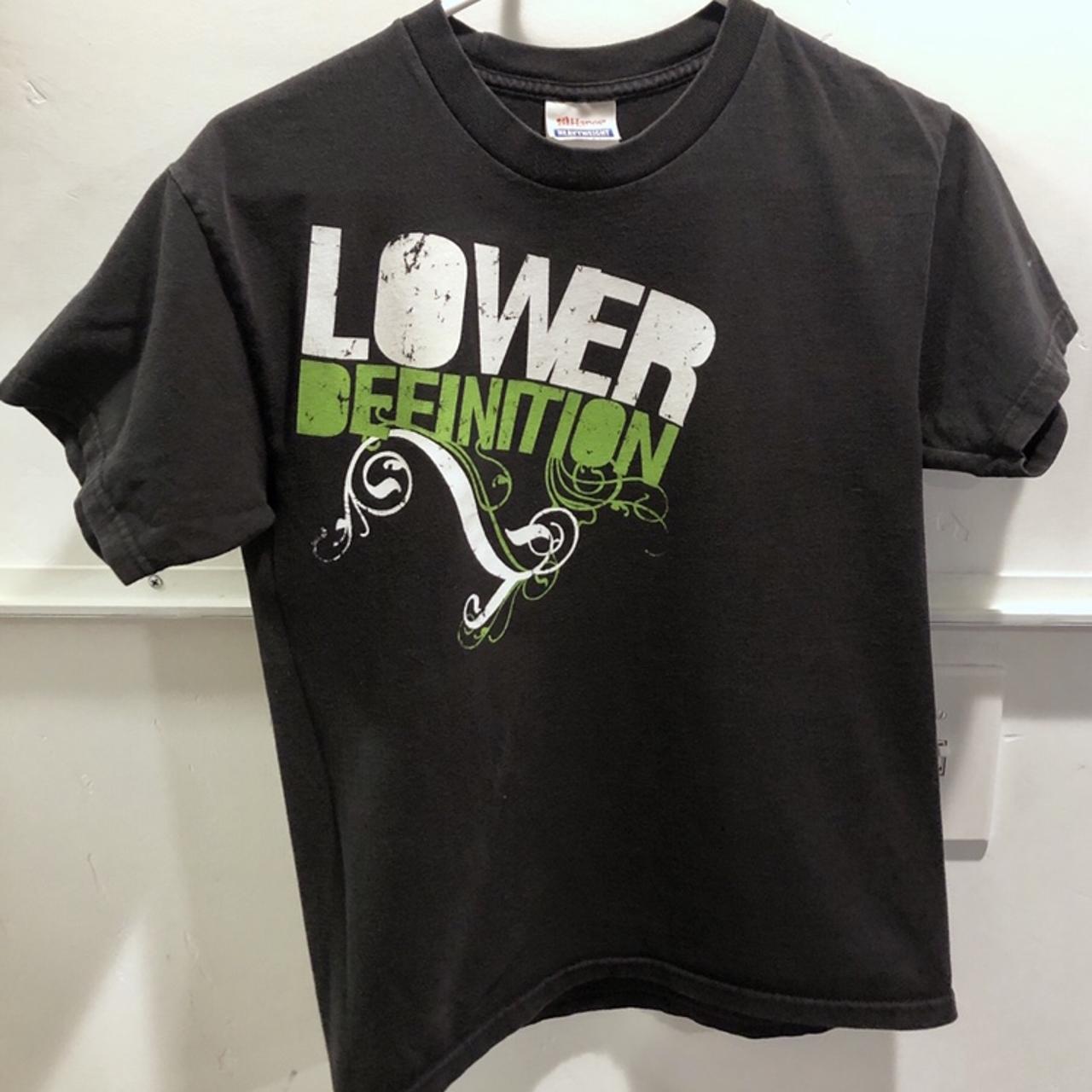 Lower Definition - Logo black tee -... | Depop