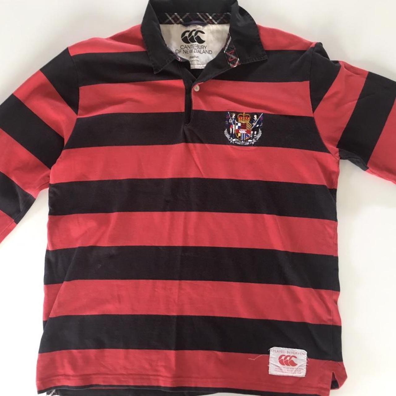 Canterbury Men's Red and Black Polo-shirts | Depop
