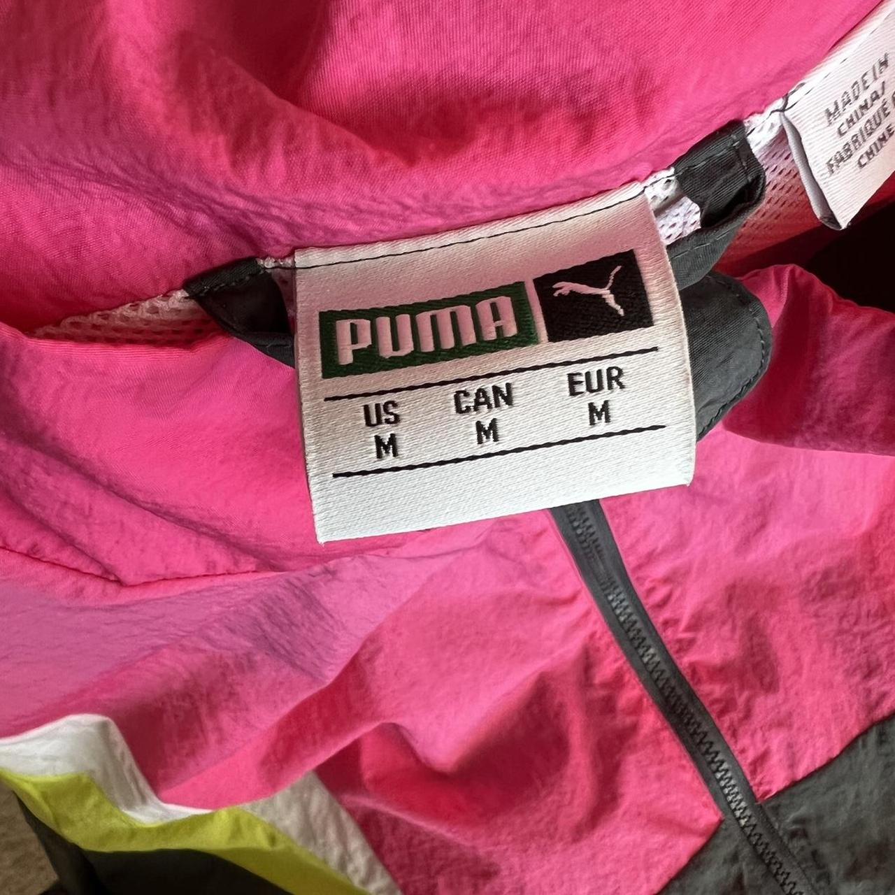 Puma Men's Pink and Grey Jacket | Depop