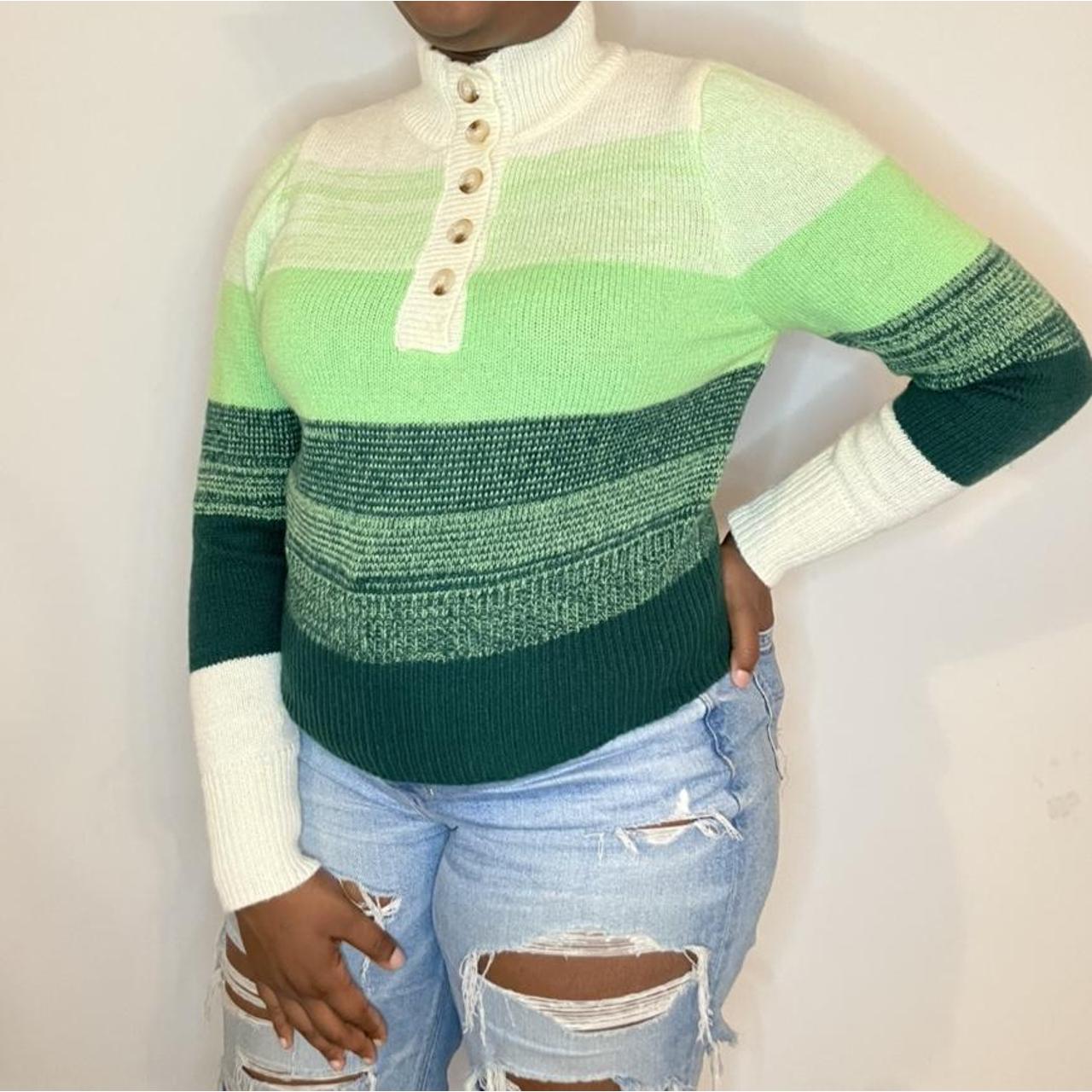 Super cute green gradient cropped sweater! Perfect... - Depop