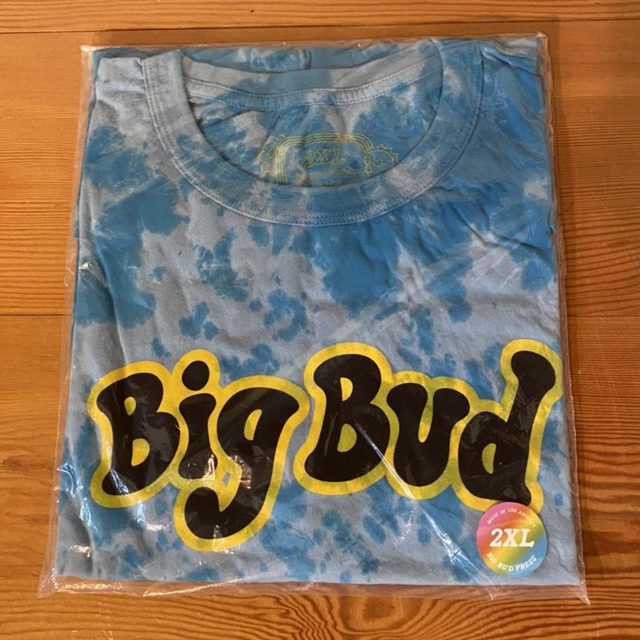 Big Bud Press Blue Tie Dye Tee Shirt Size... - Depop