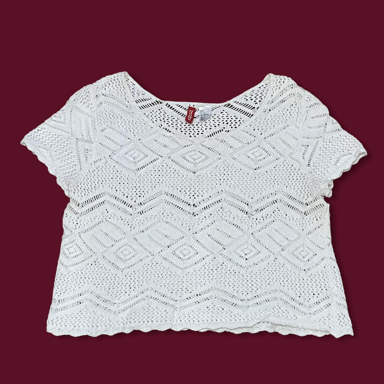 super cute white fairycore fair core grunge crochet... | Depop