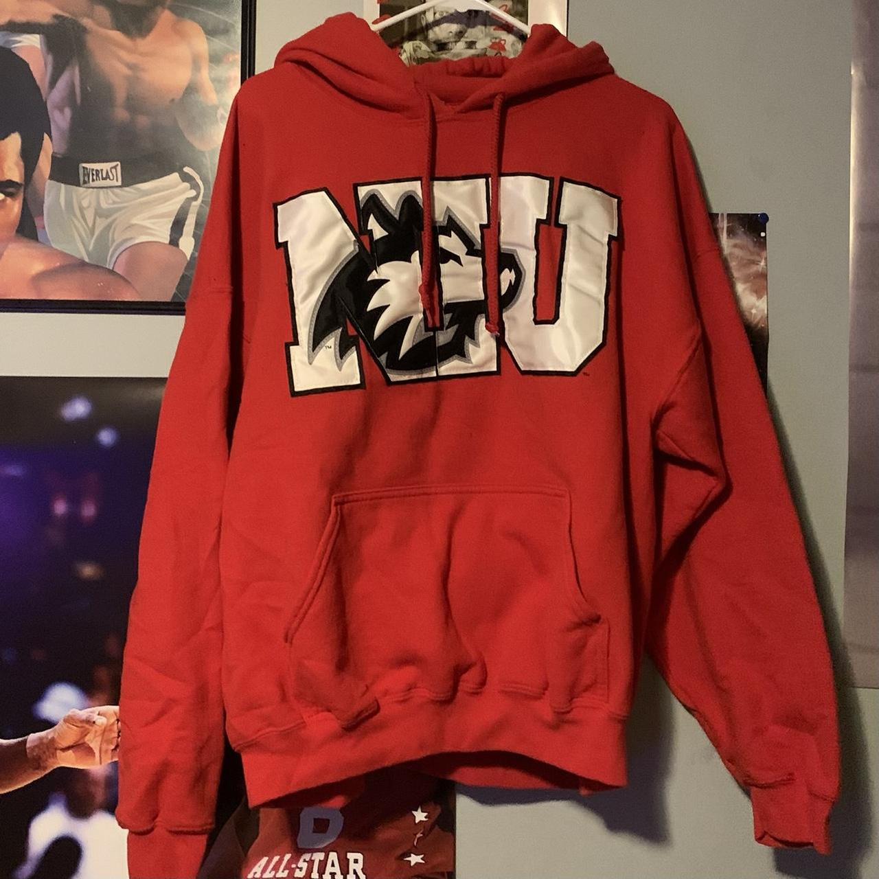 red niu northern illinois university hoodie — •... - Depop
