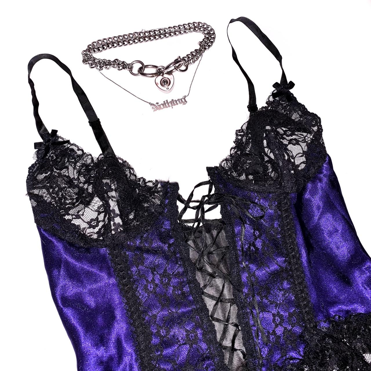 70s Vintage Vamp Purple lace goth witch delicate... | Depop