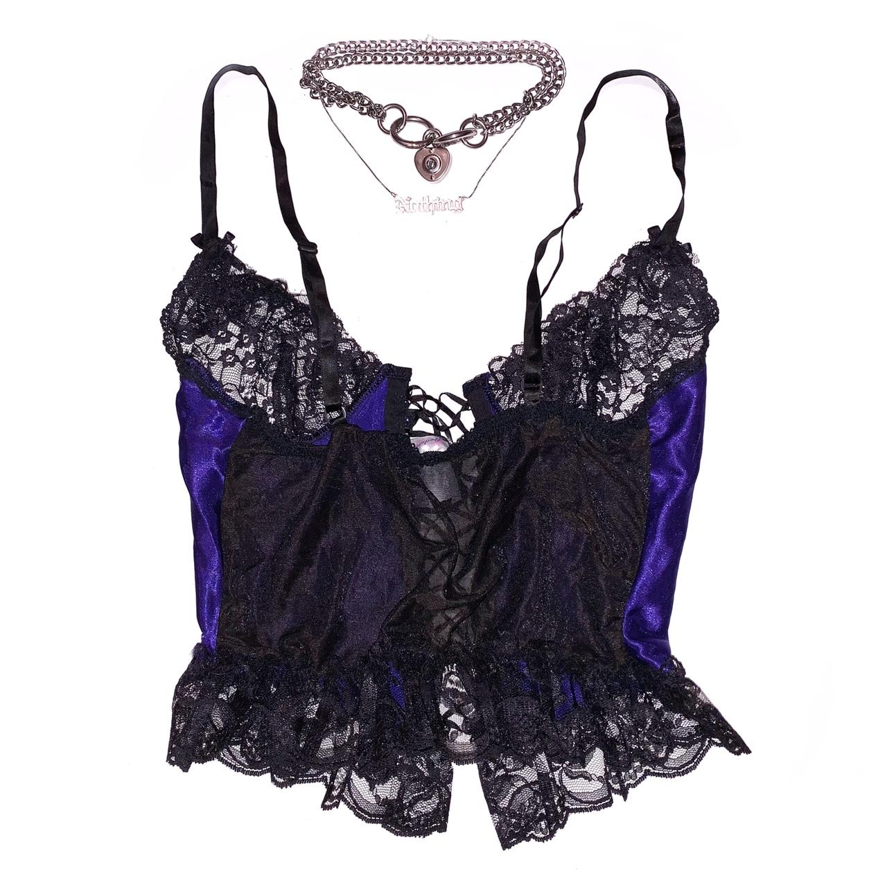 70s Vintage Vamp Purple lace goth witch delicate... | Depop