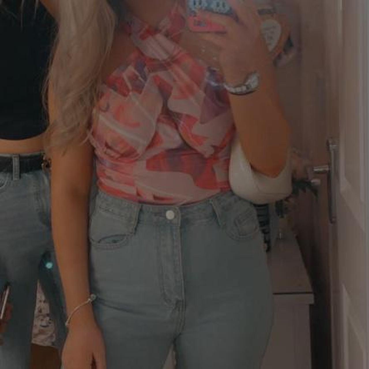 Pink swirl underbust crossover corset top💖 Only... - Depop
