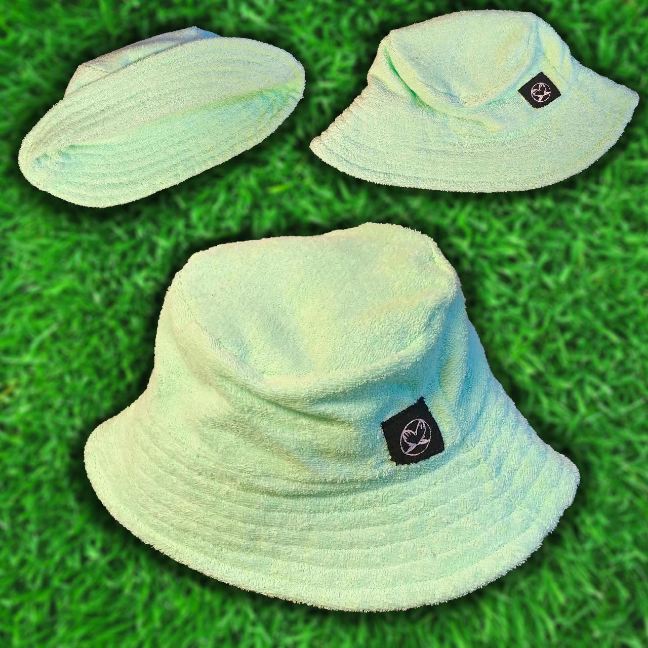 Handmade terrycloth bucket hat - custom screen... - Depop