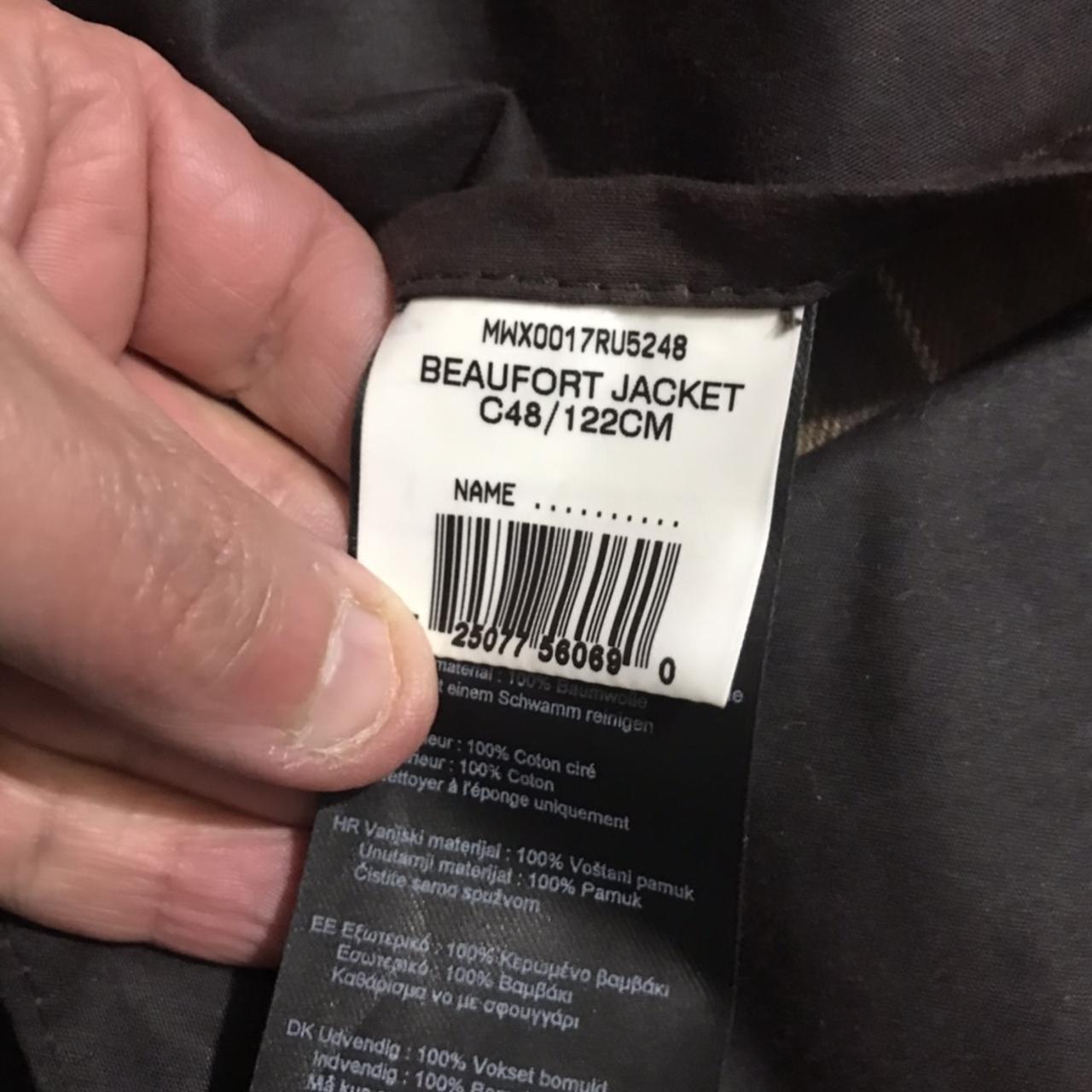 Men's Barbour Beaufort Tin Cloth jacket. The tag... - Depop