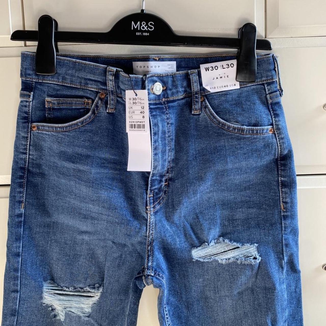 Topshop ripped Jamie jeans. Brand new, tags still... - Depop