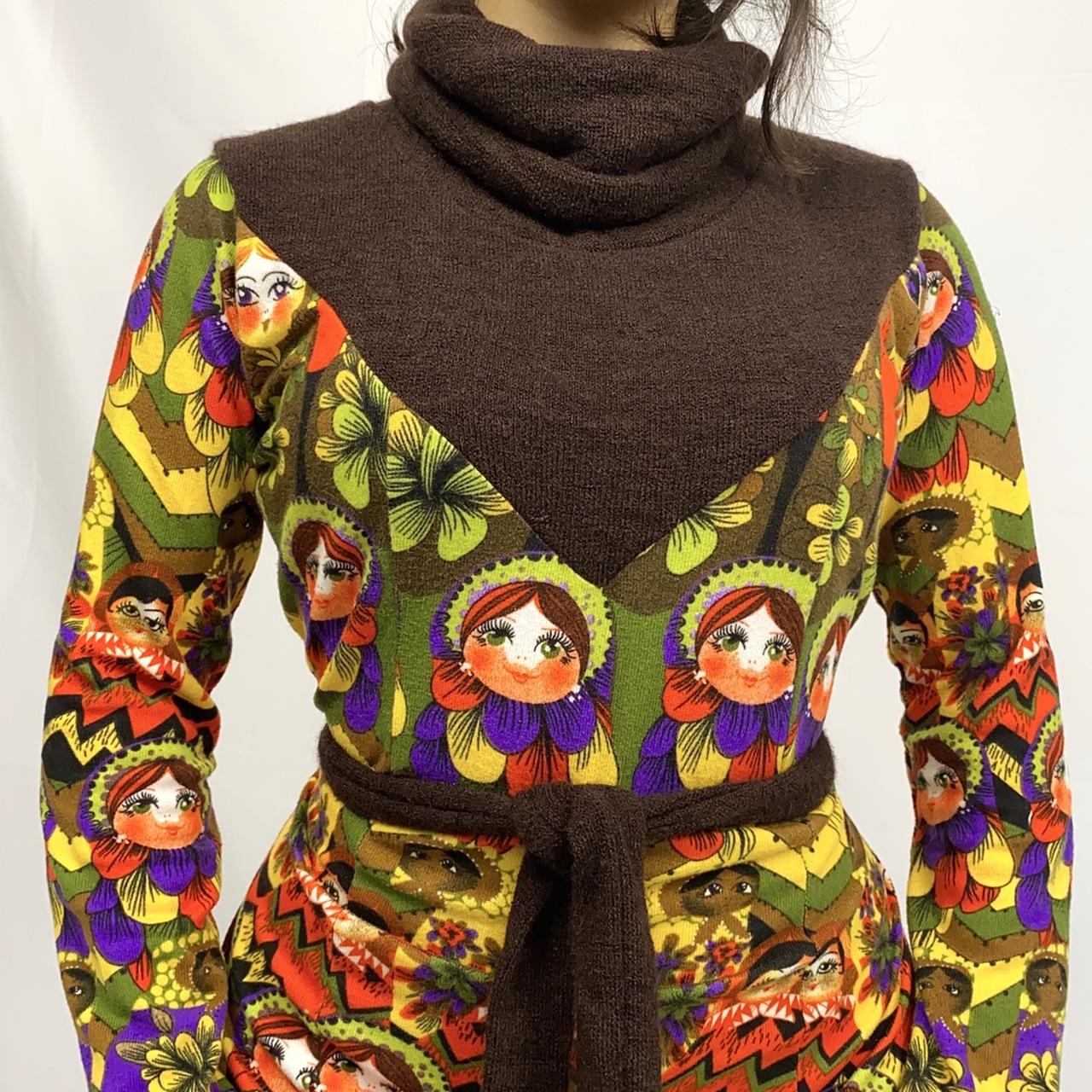 amazing retro russian matryoshka novelty print... - Depop