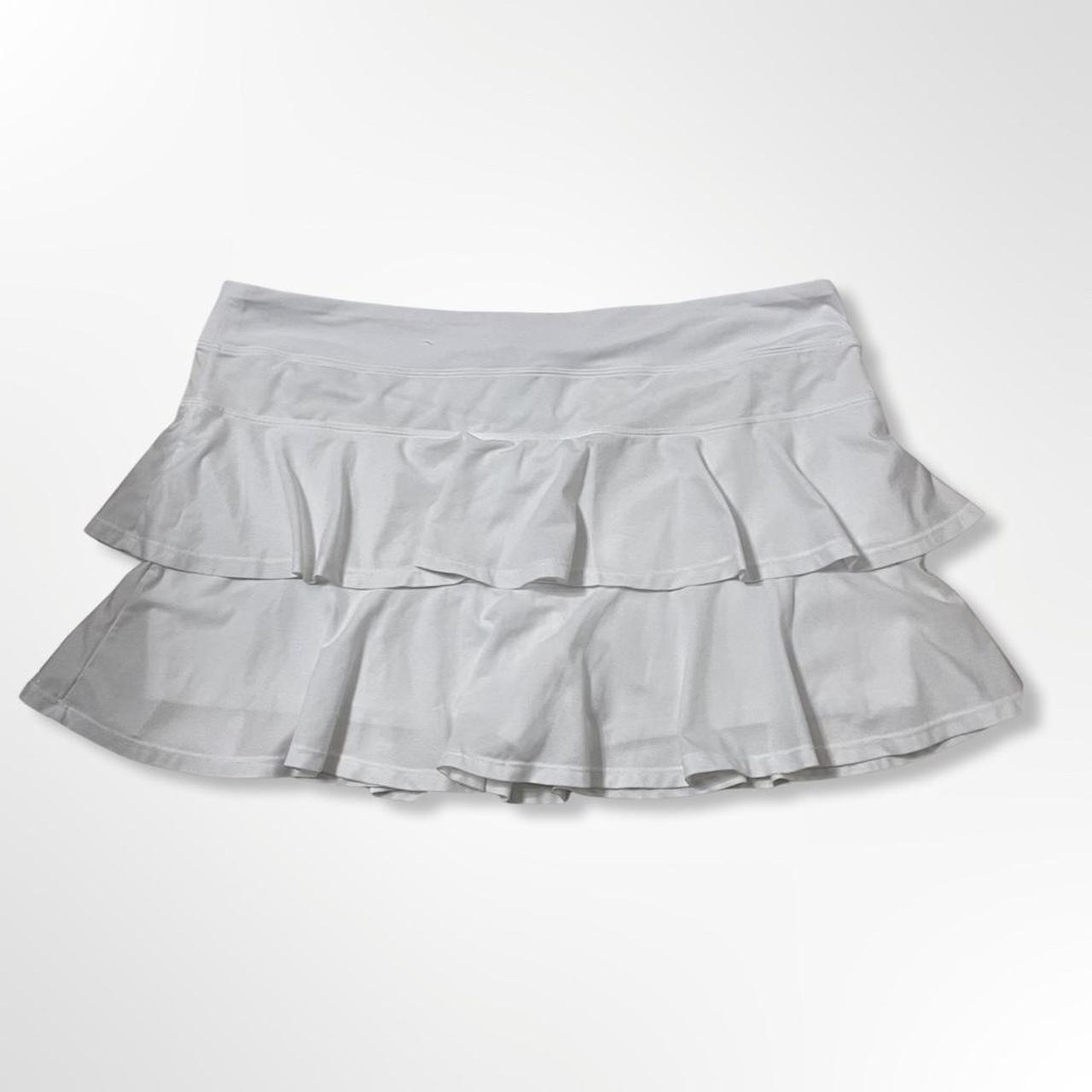 Ruffle White Skort White tennis mini skirt with... - Depop