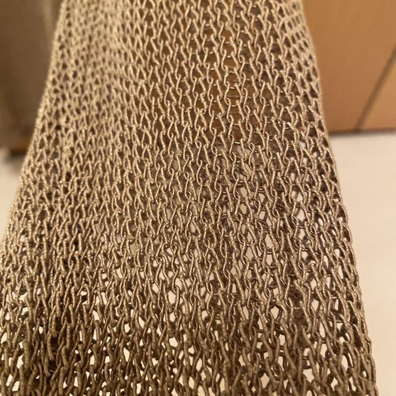 stunning gold metallic knit jumper in such good... - Depop