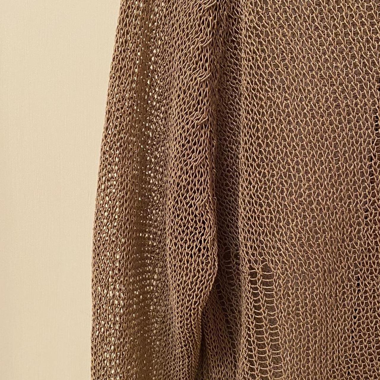 stunning gold metallic knit jumper in such good... - Depop