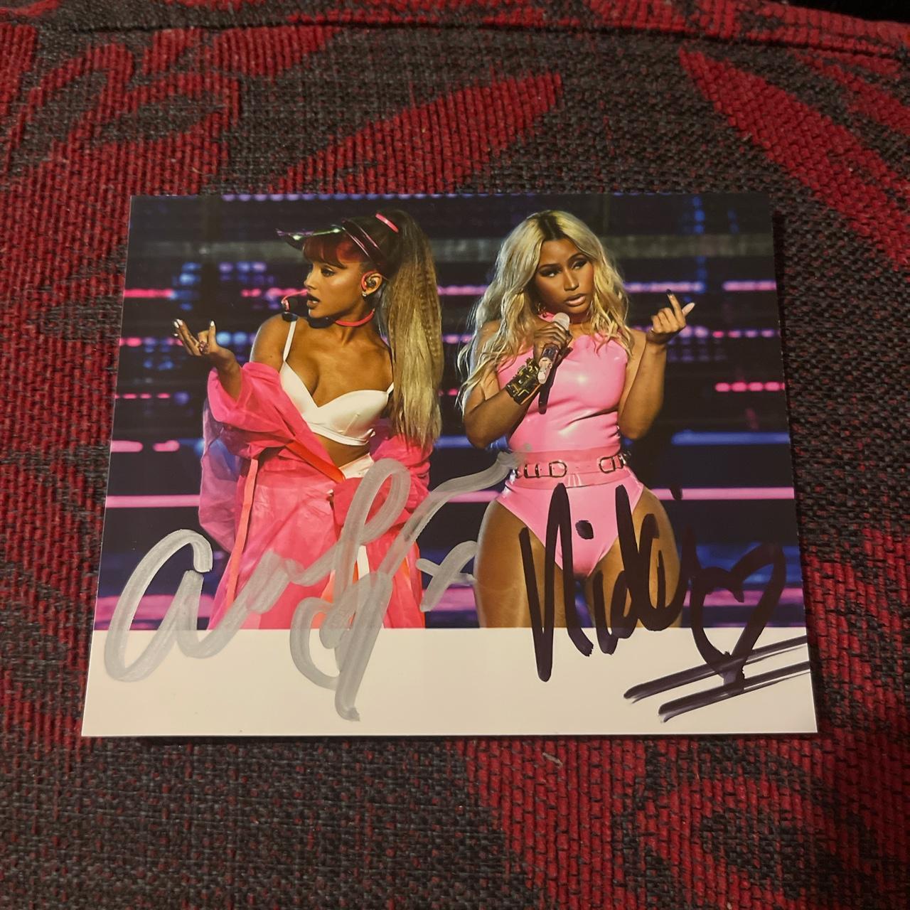 Signed Nicki Minaj & Ariana Grande Little Photo... - Depop
