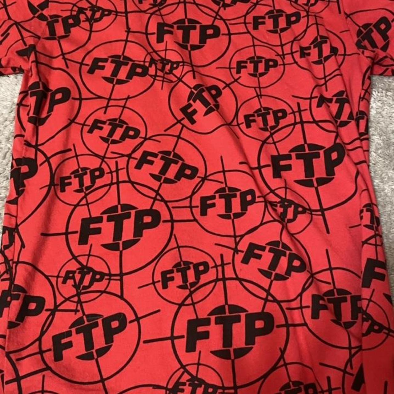 FTP Men's Red T-shirt | Depop