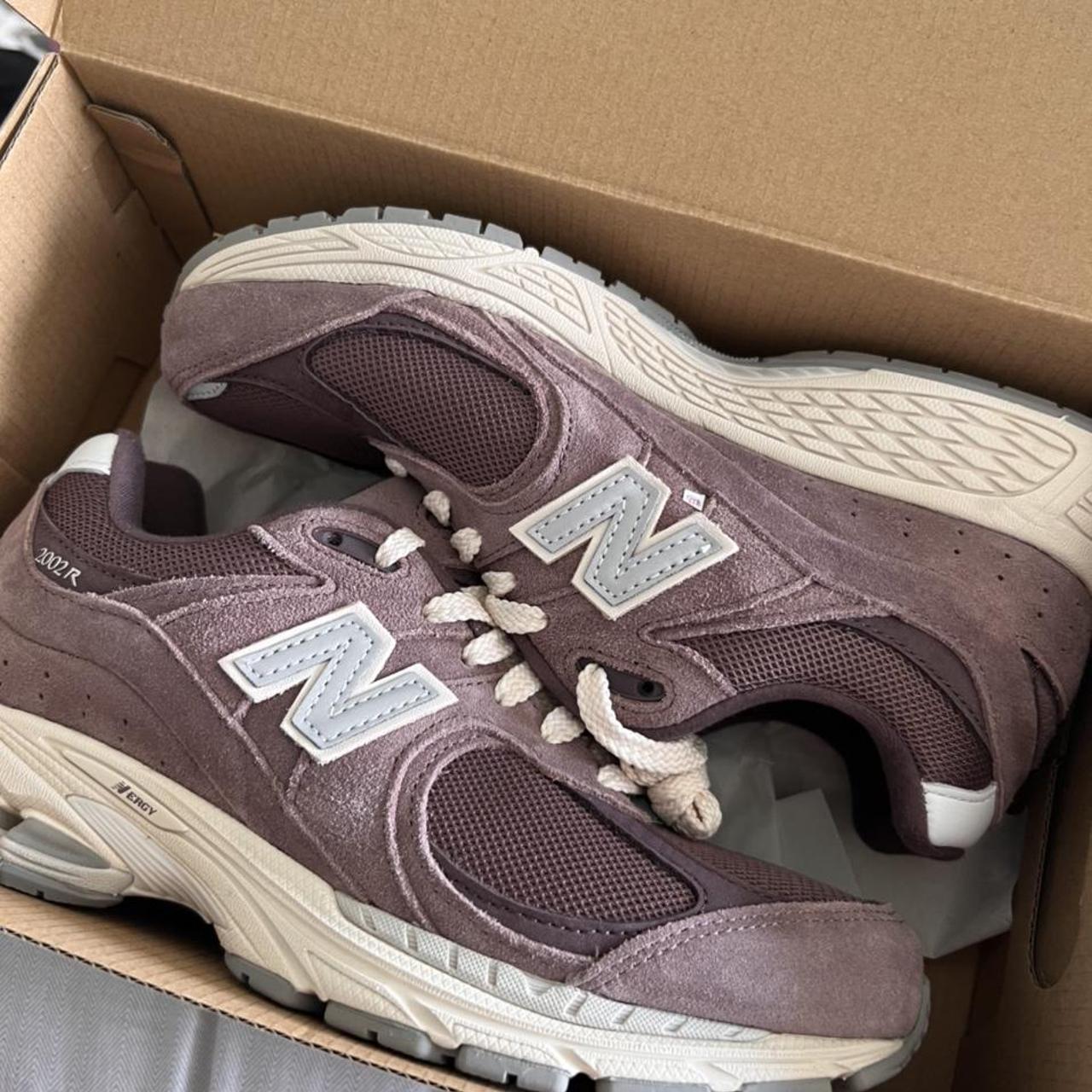 New Balance 2002R black fig with pebble size 6.5... - Depop