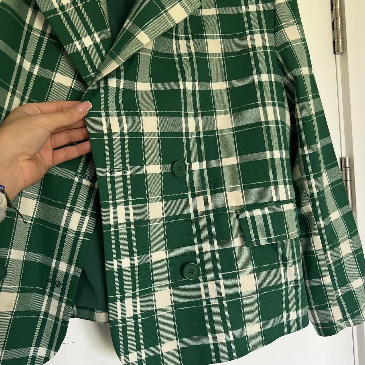 Monki oversized cheque blazer size S fits like a 12 - Depop