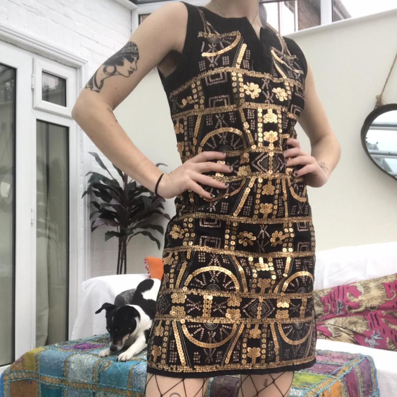 Beautifully unique dress with full sequin pattern... - Depop