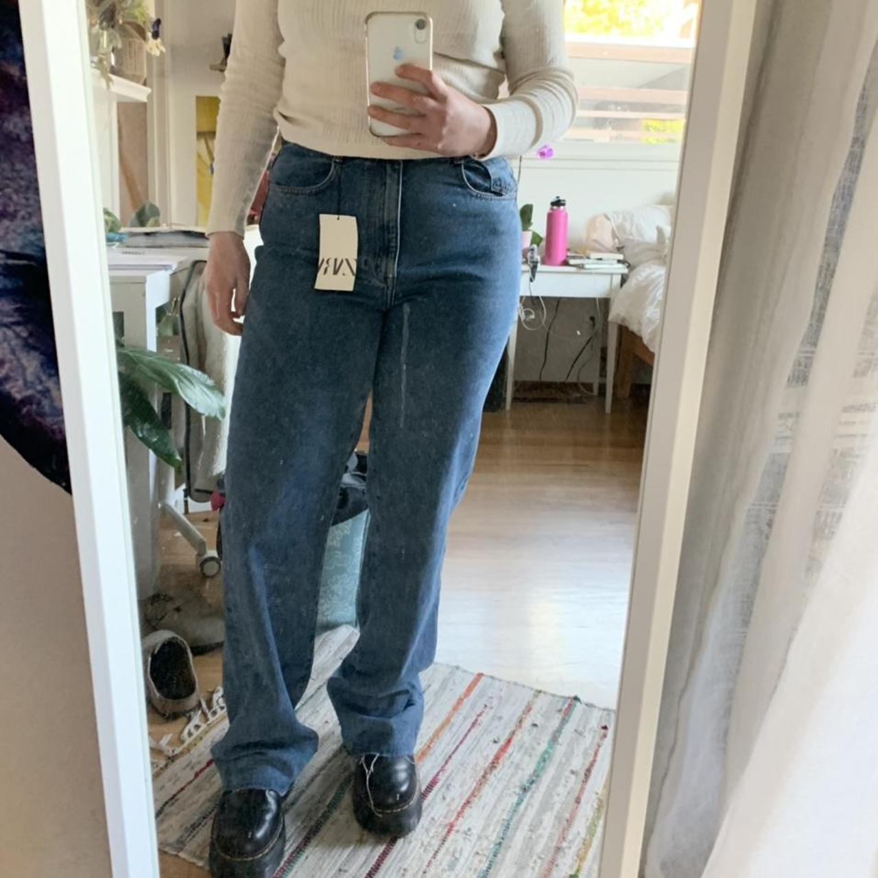 High Rise Zara Jeans Straight Leg Brand new with... - Depop