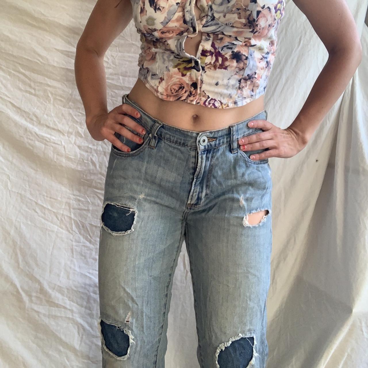 Perfectly ripped jeans for a little cheeky moment.... - Depop