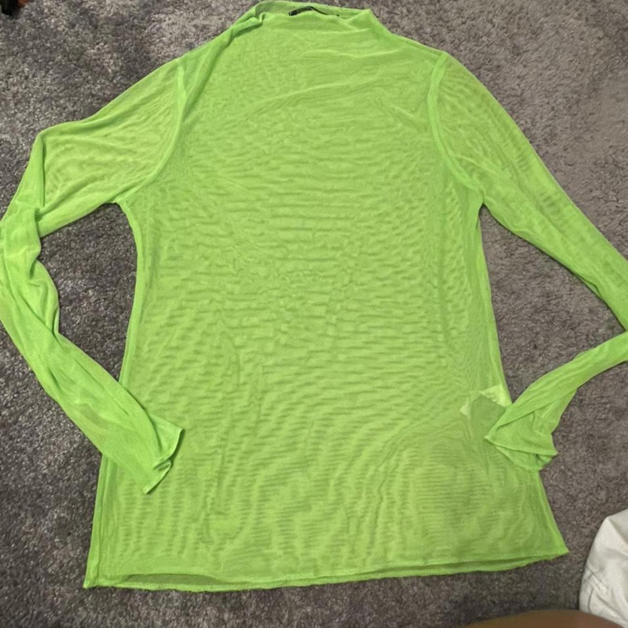 mesh neon green top🦋 brand new with no tags size14 - Depop