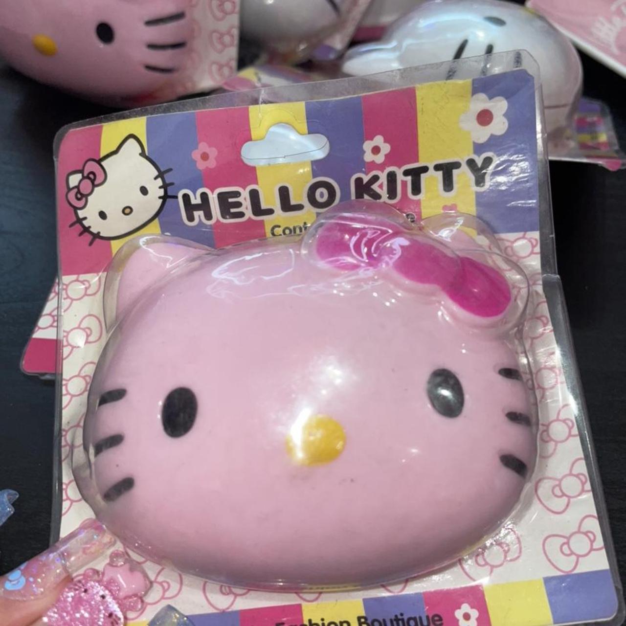 sanrio hello kitty contact case 3 white and 1 pink... - Depop