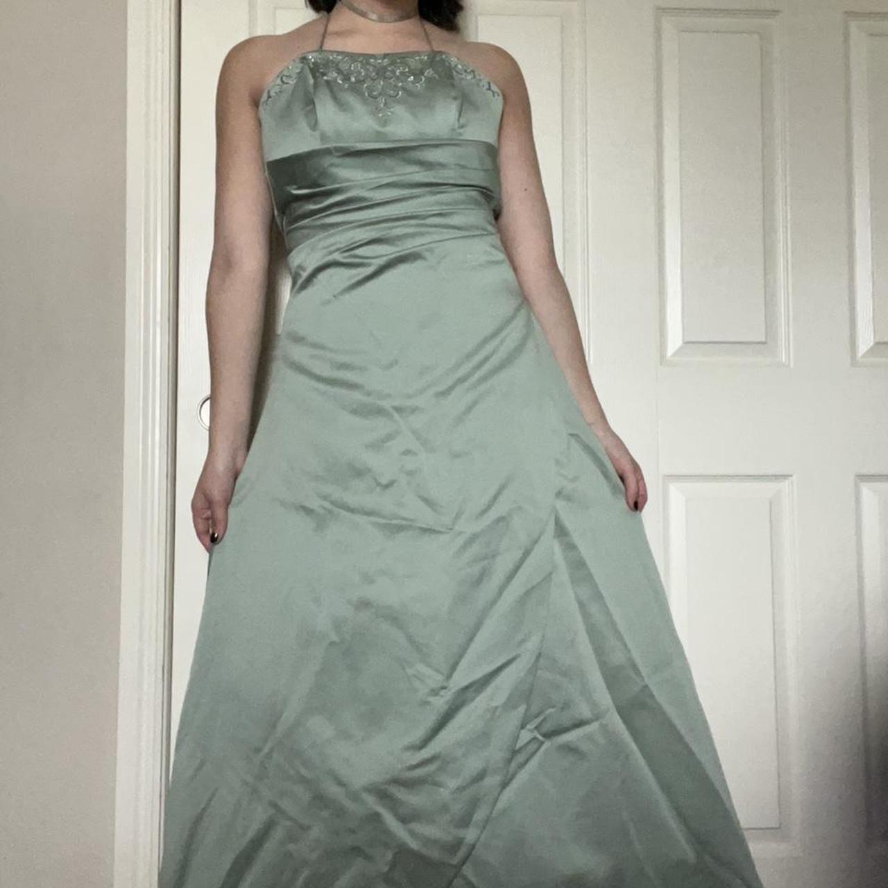 Super unique green 90s styled prom dress. Giving... - Depop