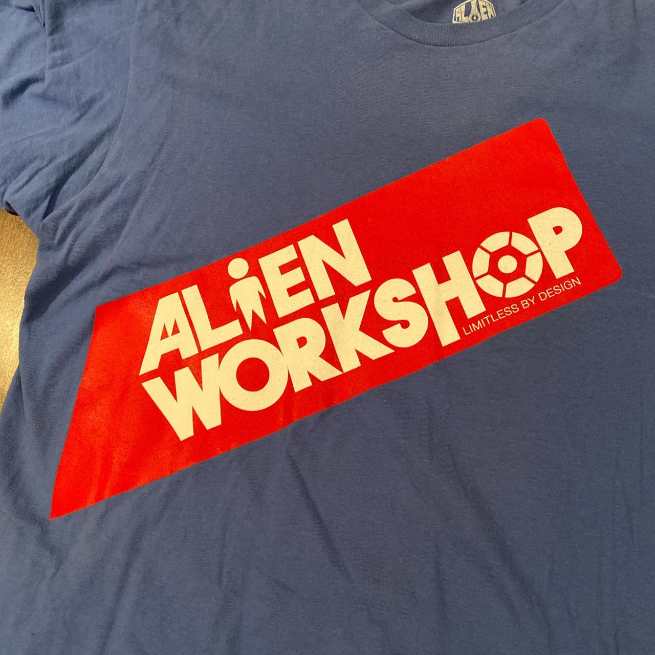 Alien Workshop Men's Blue and Red T-shirt | Depop