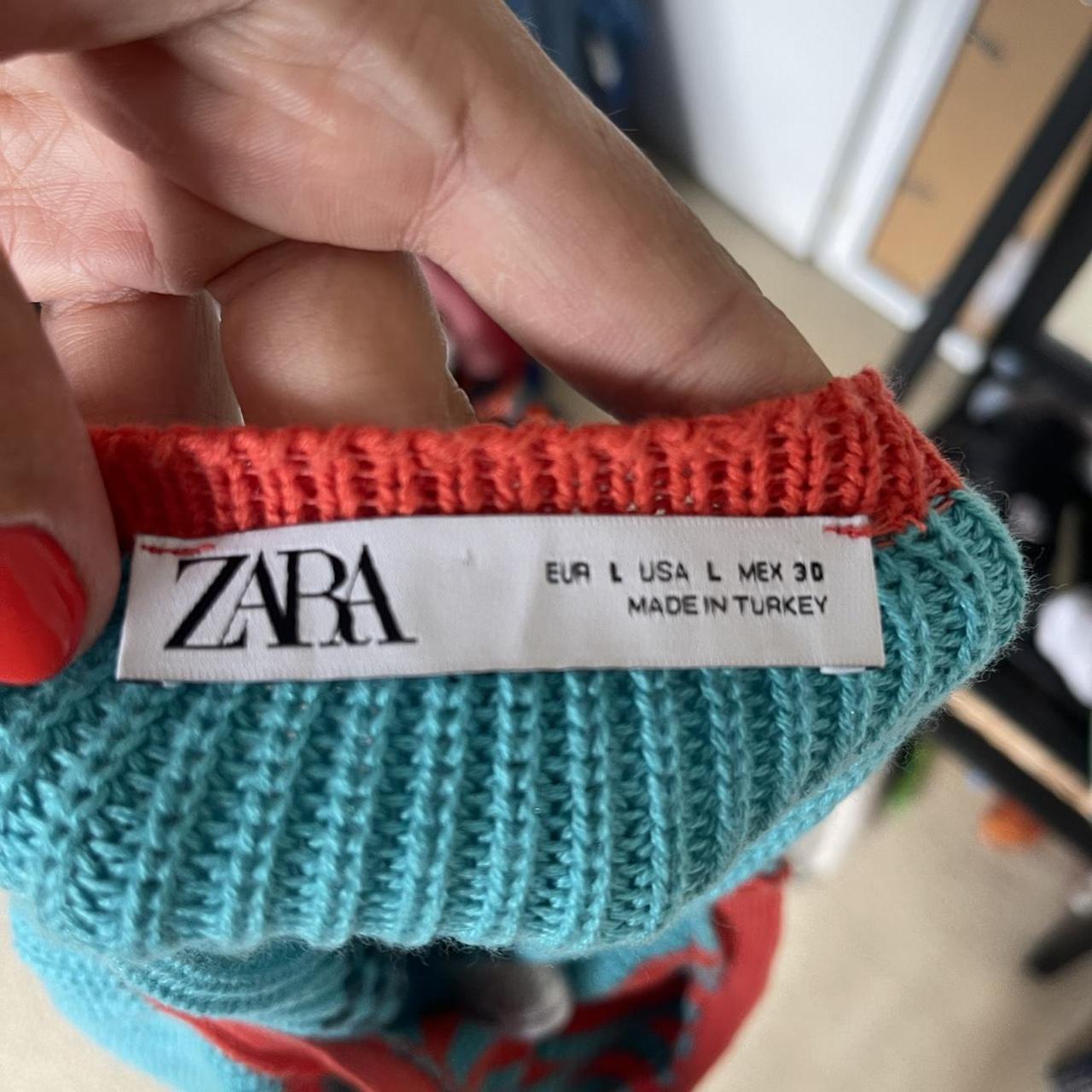 Zara knitted halter neck top. Size large. Only worn... - Depop