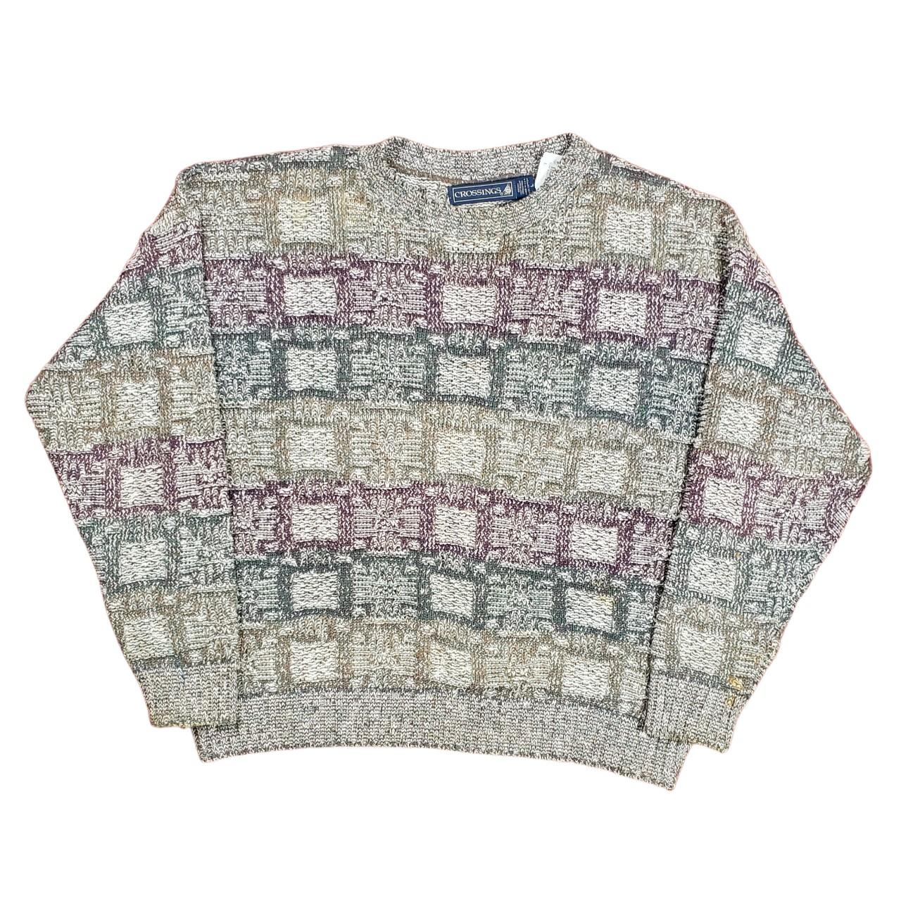 Vintage Crossings Knit Sweater. Made in USA pullover... - Depop